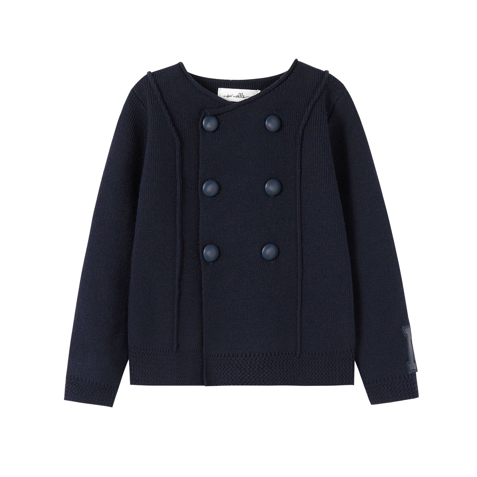 Navy Double Breasted Sweater – Nou Nelle